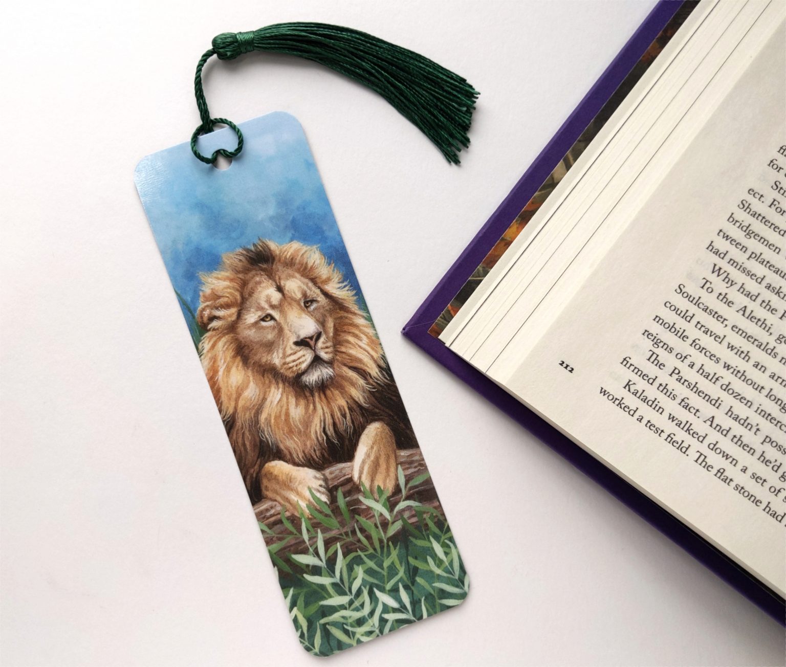 Lion Bookmark: 2x6" - Kristy Guenther Art