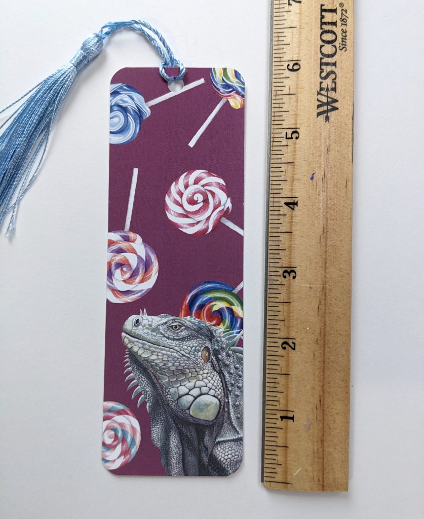 Sweet Tooth: Lollipop Lizard 2x6 inch Bookmark - Kristy Guenther Art