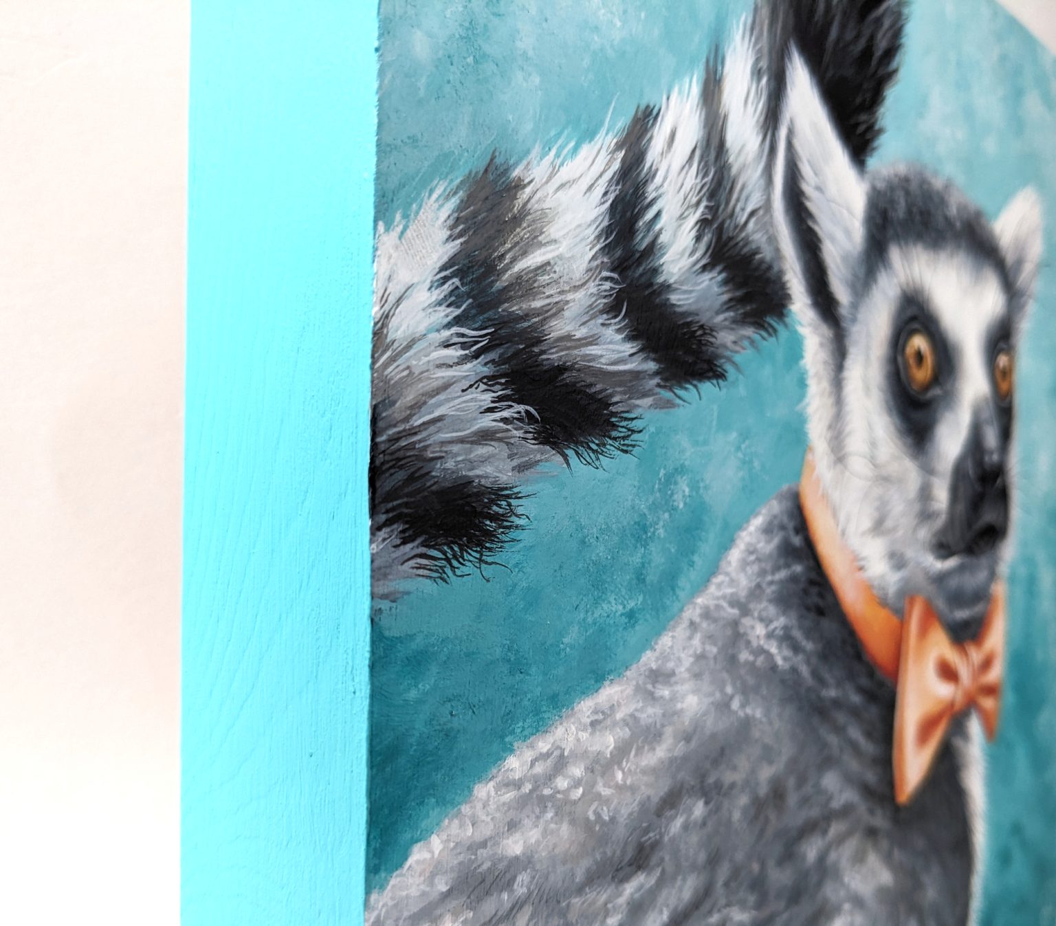 Lavish Lemur 8x8 inch Acrylic Painting - Kristy Guenther Art